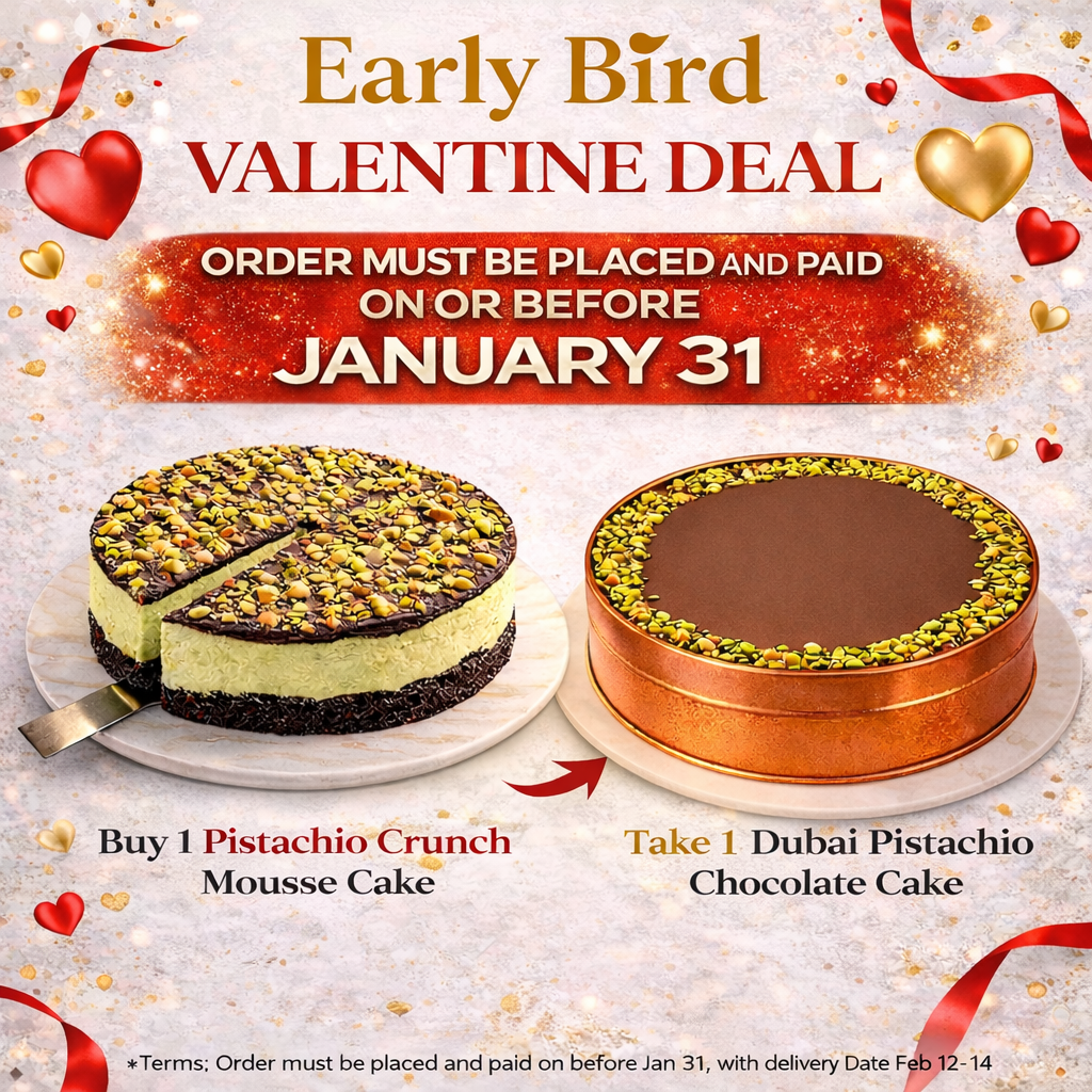 Buy 1 Pistachio Crunch Mousse Cake Take 1 Dubai Pistachio Chocolate ...